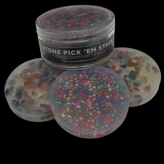 Stone Pick ‘Em Stack - pack of 3 refill natural stone discs – Sensory Kingdom
