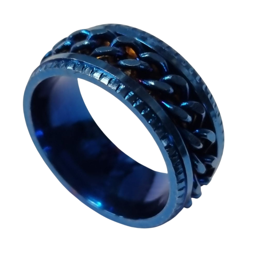 Chain Fidget Ring - Blue – Sensory Kingdom
