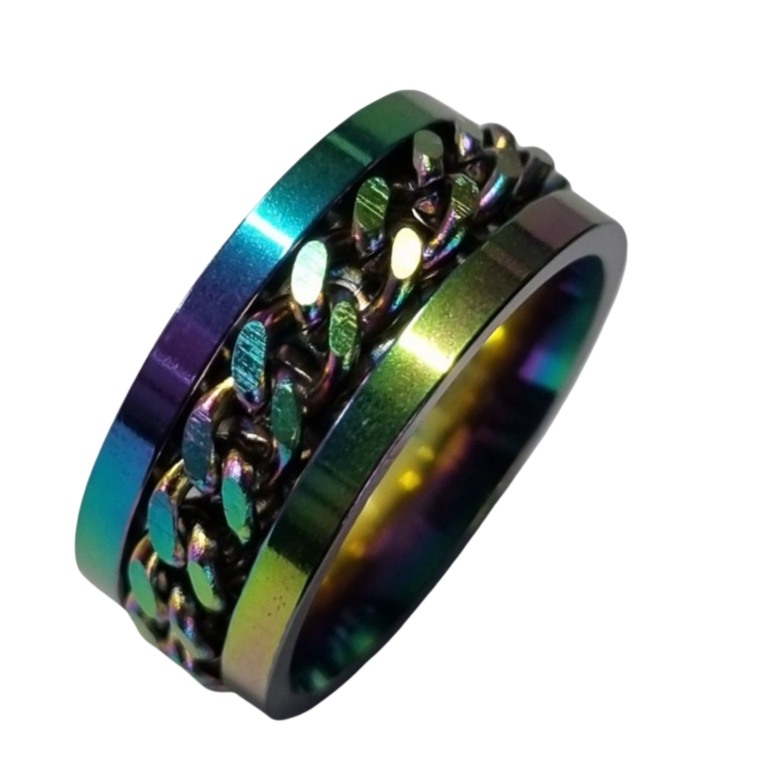 Chain Fidget Ring - Rainbow – Sensory Kingdom