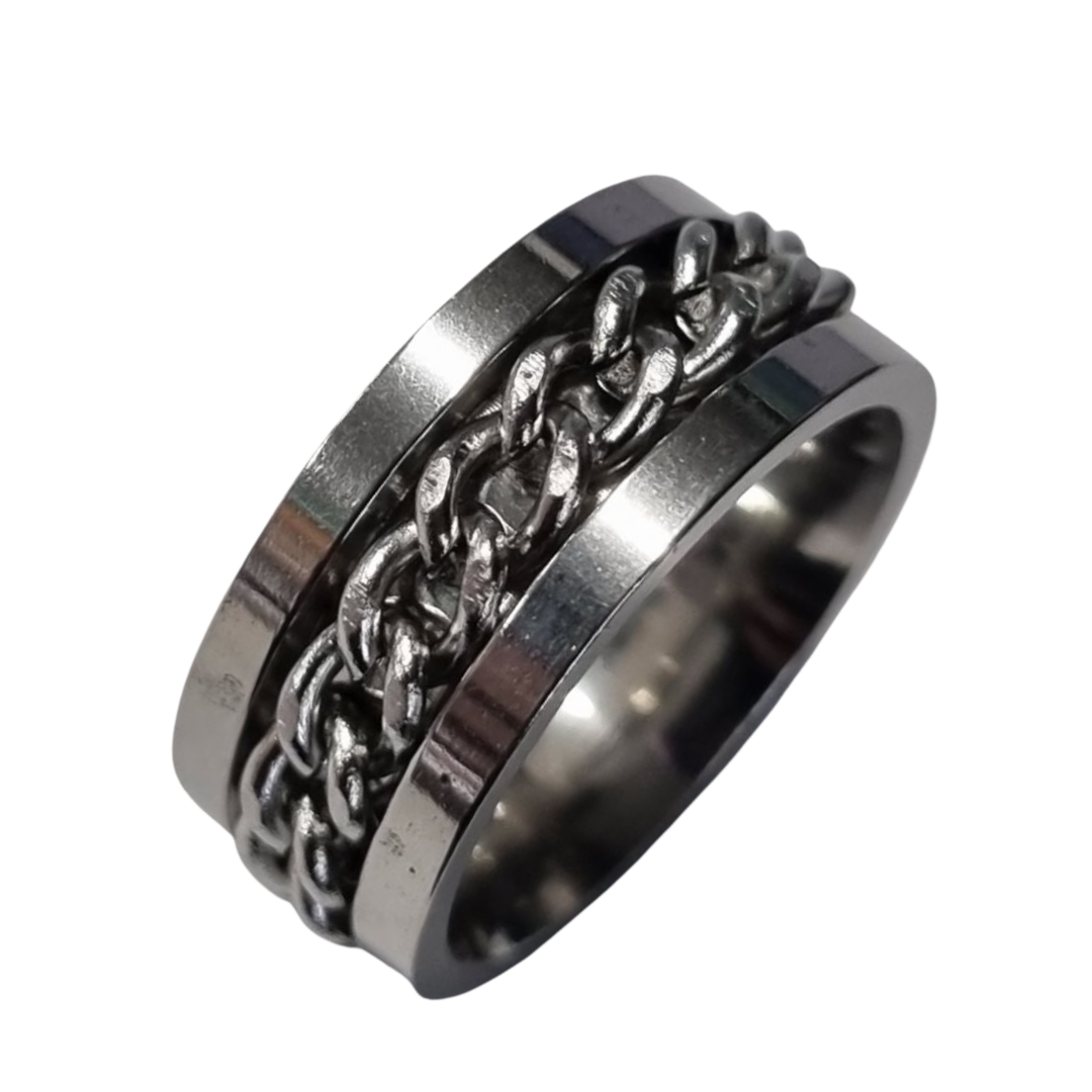 Chain Fidget Ring - Silver – Sensory Kingdom